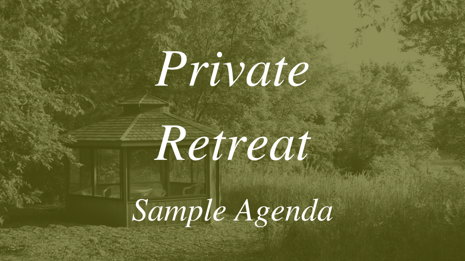 Sample Retreat Guides - Mount Olivet Conference & Retreat Center